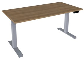 NOBL Dynamic + Elektr. nastavitelný polohovací stůl 160x80 s pamětí Dynamic + Dekor stolové desky: višeň, Barva podnože: šedá
