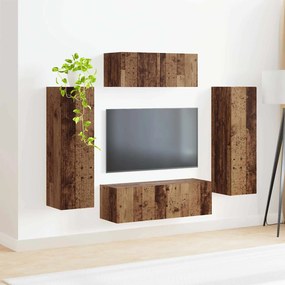 Sestava TV skříněk 3 ks Staré dřevo Kompozitní dřevo 3408986