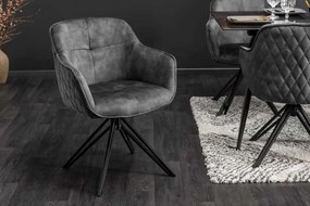 Designová židle Natasha tmavě šedý samet