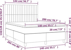 Box spring postel s matrací růžová 140x200 cm samet 3143150