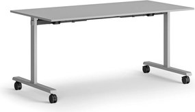 Mobilní stůl MATCH, 160x80 cm, šedá podnož, šedá