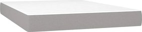 Box spring postel s matrací světle šedá 140 x 200 cm textil 3126325