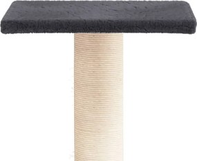 Škrabadlo pro kočky s plošinou tmavě šedé 38 cm 171737