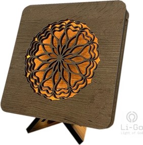 "Mandala srdce" lampa 19x19 cm provedení povrchu: černá s patinou