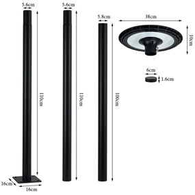 Brilagi - LED Pouliční lampa URBANSPARK LED/120W/230V černá IP65