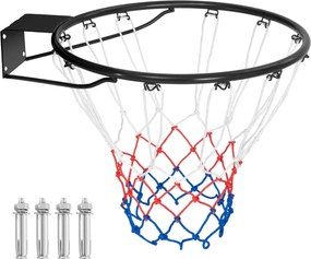 Costway Ø45 cm basketbalový koš s kroužkem a síťkou pro montáž