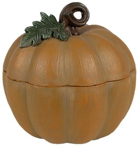 Oranžová dekorace dóza dýně Pumpkins - 10*8*10 cm