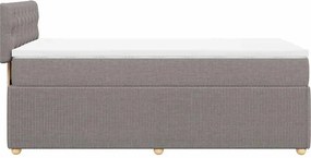 Box spring postel s matrací taupe 80x200 cm textil 3287294
