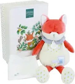 Doudou Dárková sada Plyšová liška Romarin s dečkou 28 cm / od 0 měsíců