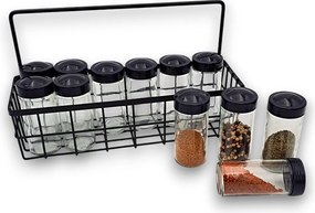Orion Sada 12ks kořenek BLACK 80ml v černém kovovém košíku RADKA + 2 háčky
