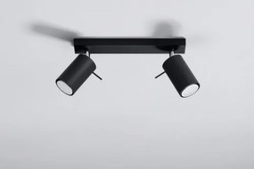 Bodové svítidlo SOLLUX Ring 2 GU10 2x40W bez zdroje SL.0092 černá