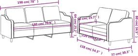 2dílná sedací souprava s poduškami krémová textil 3201836
