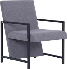 Křeslo světle šedé textil 282155
