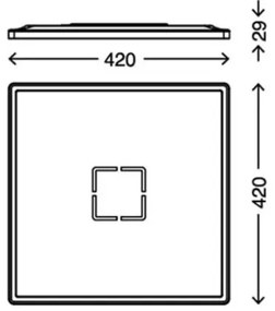 Briloner 3393-015 - LED Stropní svítidlo FREE LED/22W/230V 42x42 cm