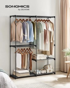 Otevřená šatní skříň Garment černá