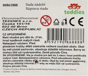 TEDDIES Sada nádobí a potravin s podnosem / Plastová / 22x30 cm / od 3