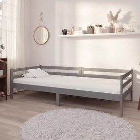 vidaXL Denní postel s matrací 90 x 200 cm masivní borové dřevo [3083561] Barva: Šedá