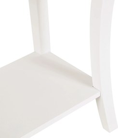 HOMCOM Konferenční Stolek s Úložným Prostorem do Obývacího Pokoj a Předsíně s Šuplíky a Policí Elegantní Design 100x33x75cm Bílý Lesklý Dřevěný