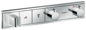 Hansgrohe Rain Select - Podomítkový termostatický modul pro 2 spotřebiče, chrom 15355000