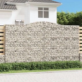 vidaXL Klenuté gabionové koše 6 ks 400x30x220/240cm pozinkované železo