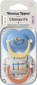 Tommee Tippee Ultimate Fit DECO silikonový dudlík 6-18 m BOY 2ks - víc