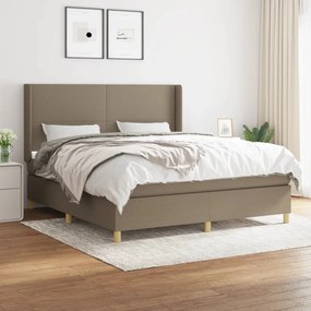 Box spring postel s matrací taupe 180x200 cm textil 3131853