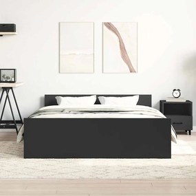 Rám postele s hlavovým a nožním čelem černý 120 x 200 cm 3203741