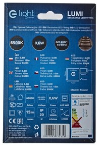 Schodišťové LED svítidlo Lumi, 1x LED 0,6w, 6500k, s