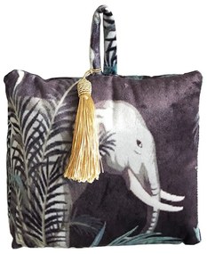 Dveřní sametová zarážka se slonem Jungle Elephant - 17*10*18cm