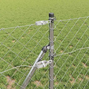 Oplocení na řetězcích se upevňuje na zem 10 x 0,4 m Stříbrná 3351130