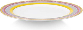 Pip Studio Pip Chique Stripes talíř ∅23cm, žlutý (Porcelánový talíř Ø 23cm)