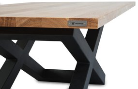Wooded Konferenční stolek Granby z masivu DUB Barva kovu: Černá
