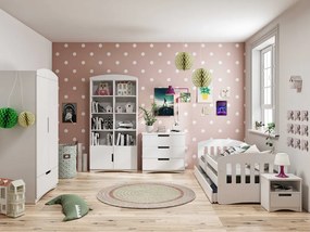 Benlemi Dětský pokoj CLASSIC v bílé barvě Rozměr: 80x140 cm, Zvolte matraci: Bez matrace, Šuplík: Bez šuplíku