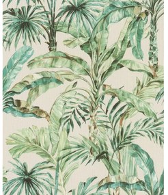 Vliesová tapeta 485240 zelené fíkusové listy, džungle / Tapety na zeď Florentine III (0,53 x 10,05 m) Rasch