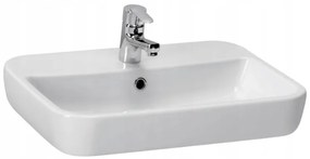 Cersanit Caspia Square Box, umyvadlo na desku 60 x 42 cm, bílá, K11-0095