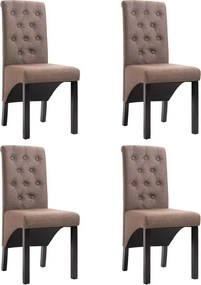 vidaXL Jídelní židle 4 ks textil [272245] Barva: Černá