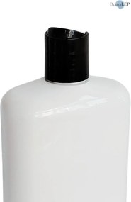 Dávkovač na mýdlo 400 ml bílý s černým DISC TOP LIMA