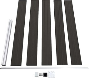 Plotový dílec WPC 175 x 105 cm černý 148976