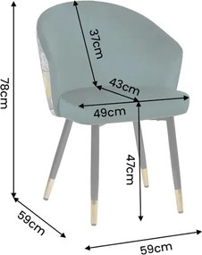 Designová židle Scarlet CLASSIQUE zelený samet