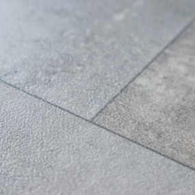 Gerflor, PVC podlaha - lino AladinTex Plus 2130 Nice Stone, na míru, šíře 4m, šedá, filc, chodba / předsíň