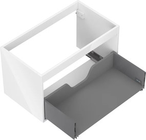 Mexen Box-A, závěsná skříňka 80 cm, 1 zásuvka, bílá lesklá, 91AX0-0800-470-1-00