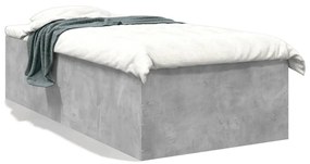 Rám postele betonově šedý 90 x 200 cm kompozitní dřevo