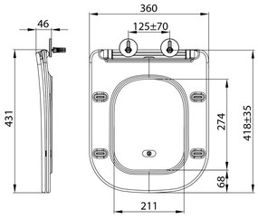 Sapho Imala WC sedátko slim Soft Close plast bíláPCS107