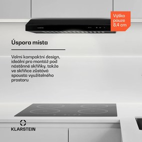 Klarstein UW60BL, digestoř, 60 cm, podskříňková, 317 m³/h, černá