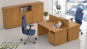 Sestava kancelářského nábytku Komfort 2.6, buk ZE 2.6 11