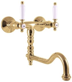 Slezák - RAV Umyvadlová/dřezová baterie MORAVA RETRO - MK501.x/29x Barva: Zlatá lesk, Rozteč připojení (mm): 100