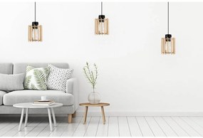 Závěsné svítidlo Timber 7, 1x dřevěné stínítko