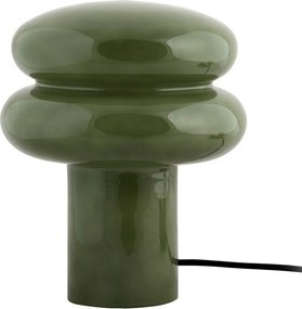 Zelená skleněná stolní lampa (výška 24 cm) Incesante – Leitmotiv