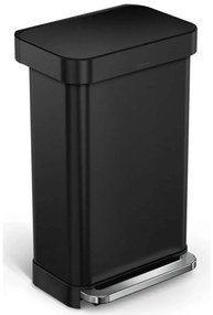Simplehuman - Odpadkový koš 45 l, s kapsou na sáčky, matná černá CW2092