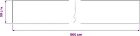 Samolepící tapeta na nábytek černá 500 x 90 cm PVC 146123